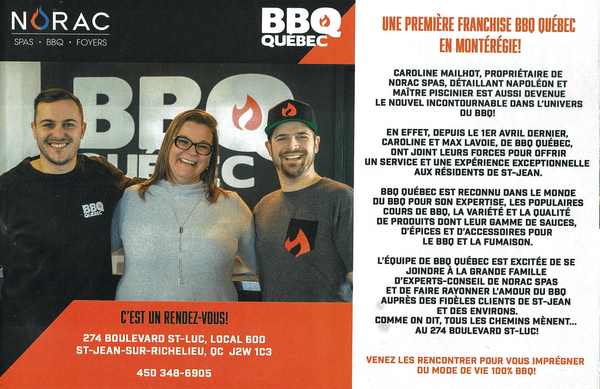 UNE PREMIÈRE FRANCHISE BBQ QUÉBEC EN MONTÉRÉGIE – BBQ Québec